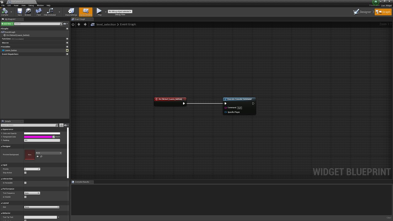 Unreal Engine - Creating a Quit Game Button with Blueprints - YouTube
