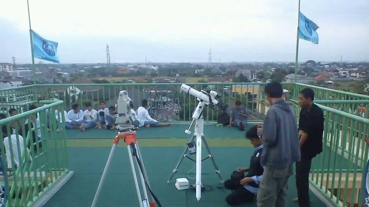 timelapse suasana rukyat hilal ramadhan 1434 di Observatorium Assalam ...