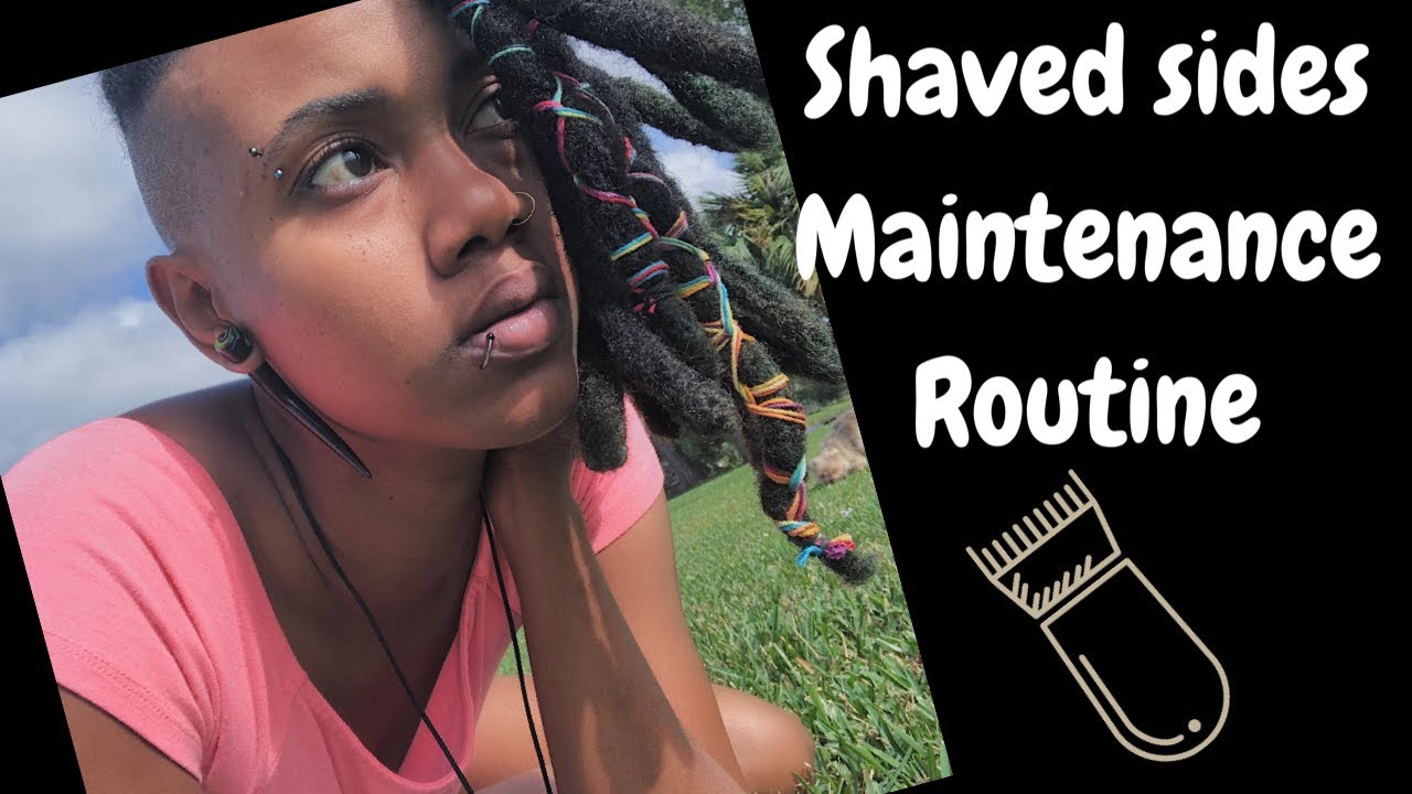SHAVED SIDES UNDERCUT Maintenance Routine | Thick LOCS - YouTube