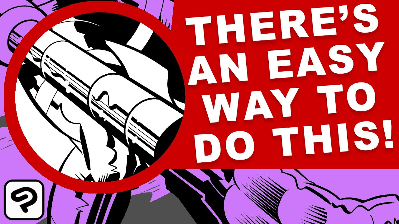 Inking Metal Technique - Easy Clip Studio Paint Tips - YouTube