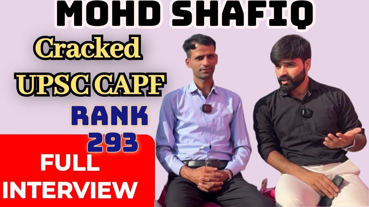Mohd Shafiq from Hayat Pura, Manjakote (Rajouri) who qualified UPSC CAPF - YouTube