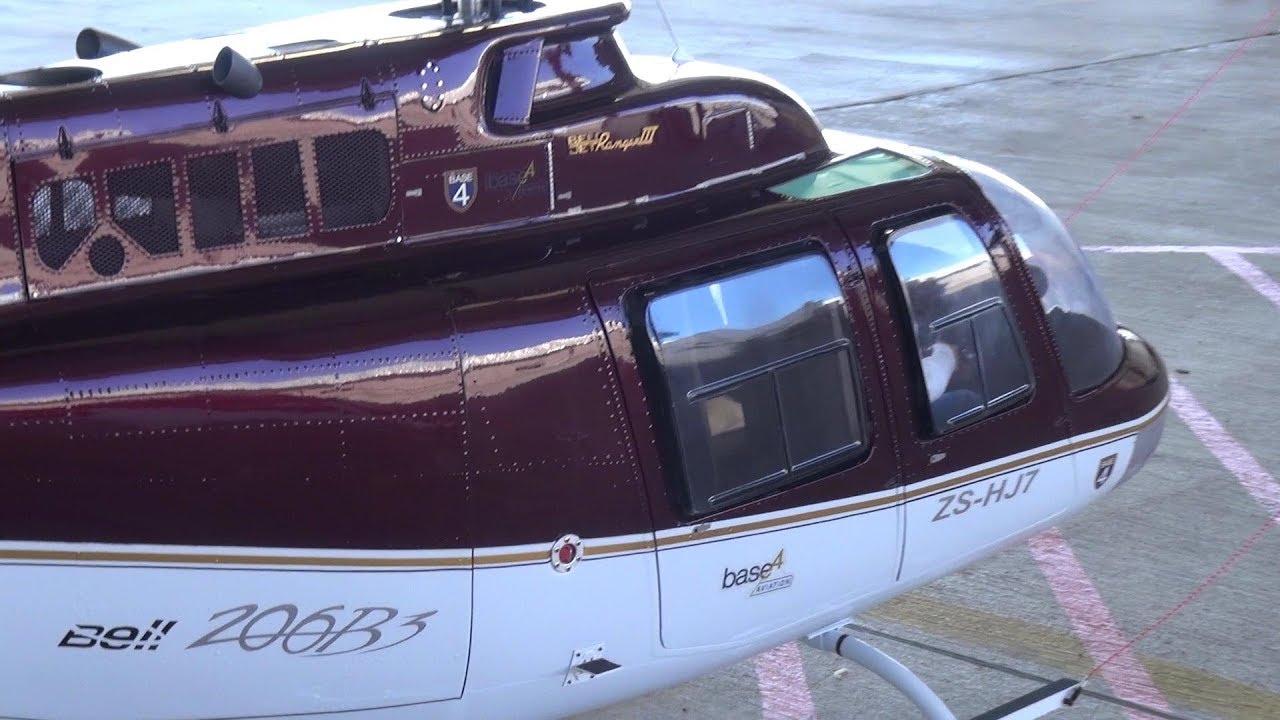 GIGANTIC BELL 206 JETRANGER TURBINE MODEL HELICOPTER - YouTube