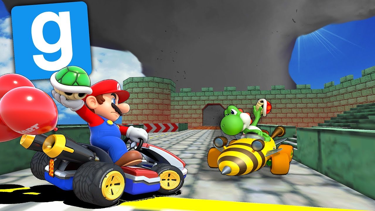 TORNADO Strikes During a MARIO KART Race! - Garry's Mod Multiplayer ...