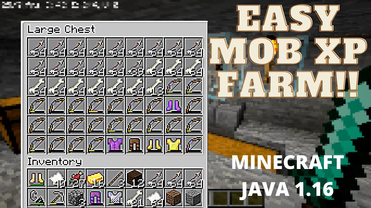EASY AND EFFICIENT MOB XP FARM | MINECRAFT JAVA 1.16 - YouTube