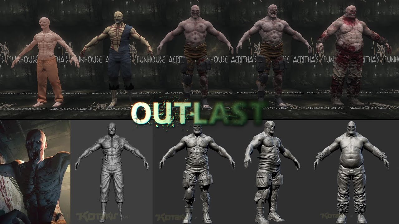Outlast Early Chris Walker Models And All Voice Overs - YouTube