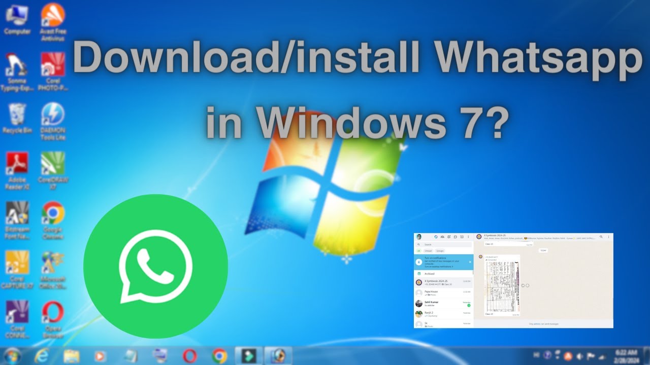 How to Download & Install Whatsapp in Windows 7? Computer/Laptop - YouTube