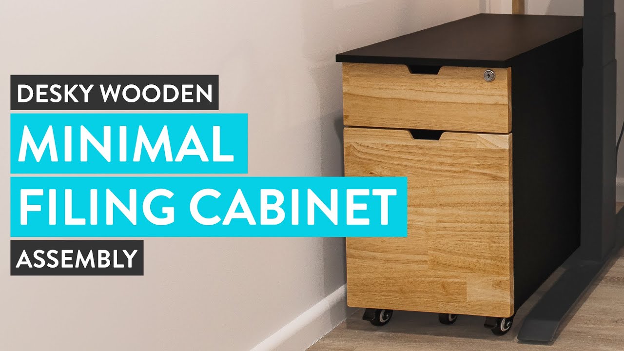 Desky Wooden Minimal Filing Cabinet Assembly - YouTube