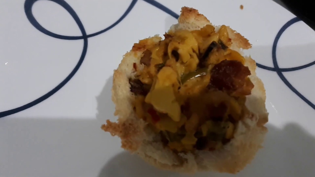 How to make Ackee & Bacon Toast cups recipe - YouTube