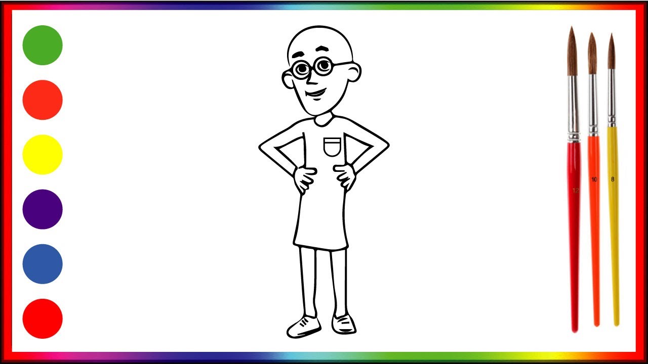 How to Draw Cartoon character, Patlu, Motu patlu Drawing , coloring ...