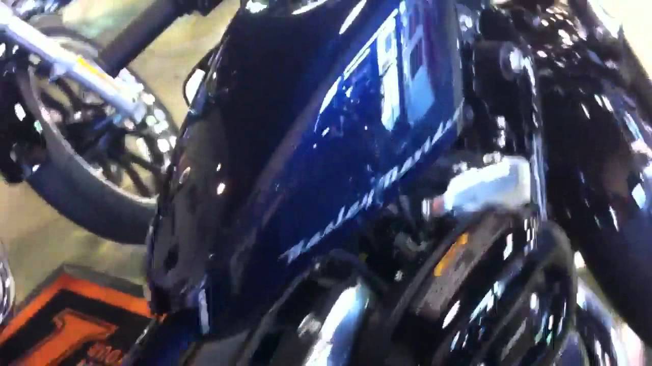 2012 Harley 48 Big Blue Pearl - YouTube