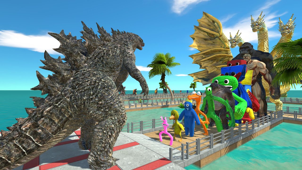 Godzilla vs Rainbow Friends OASIS DEATH RUN - Animal Revolt Battle ...
