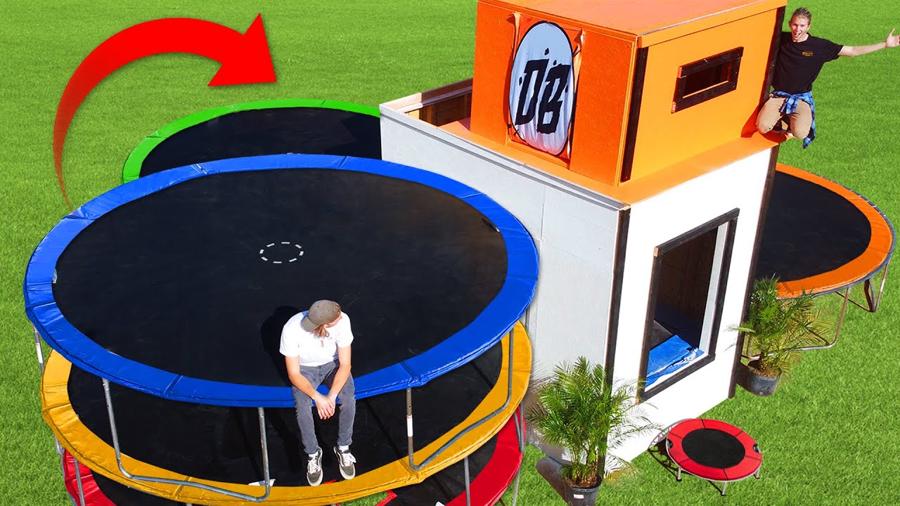 We Built a Trampoline Mansion! *BOUNCE HOUSE MANSION* - YouTube