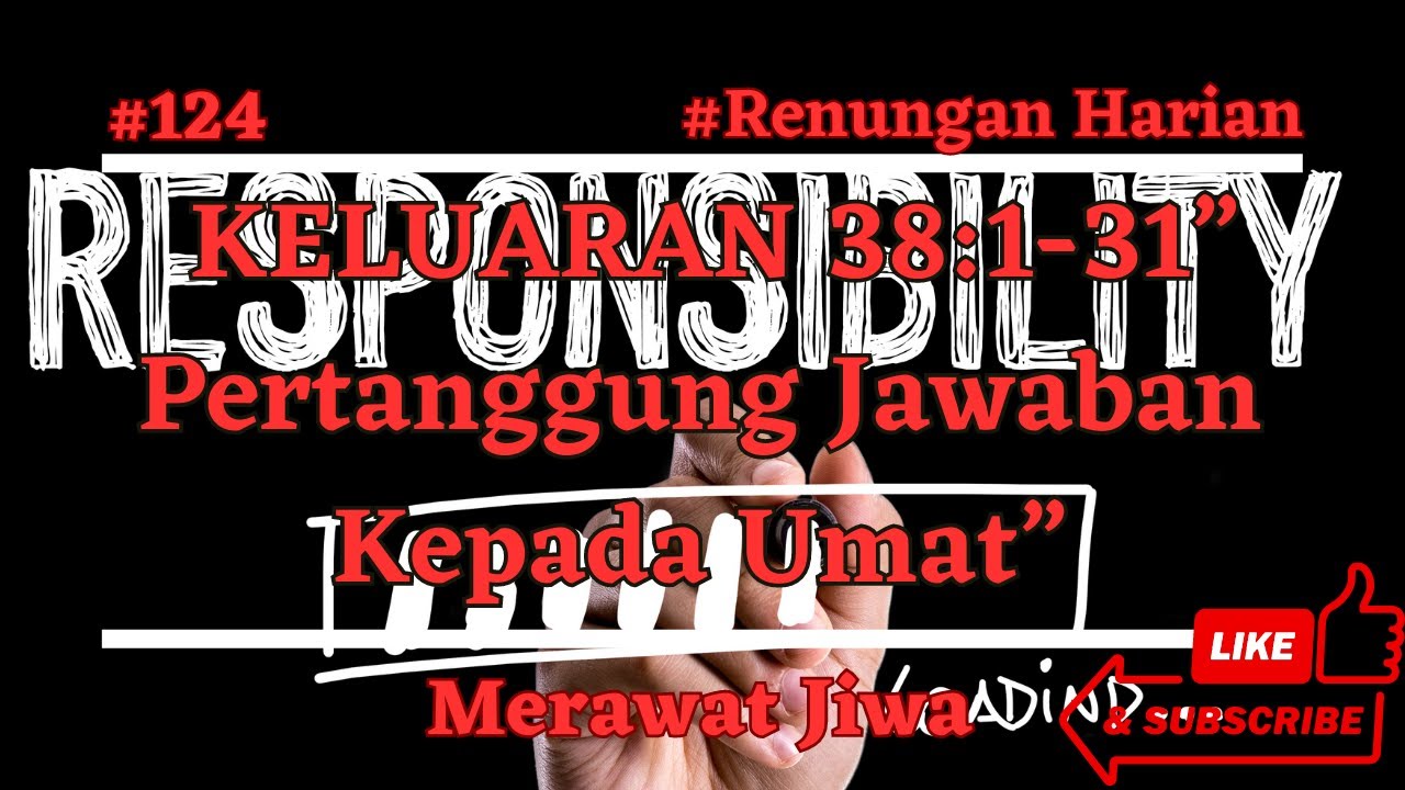 KELUARAN 38:1-31” Pertanggung Jawaban Kepada Umat” - YouTube