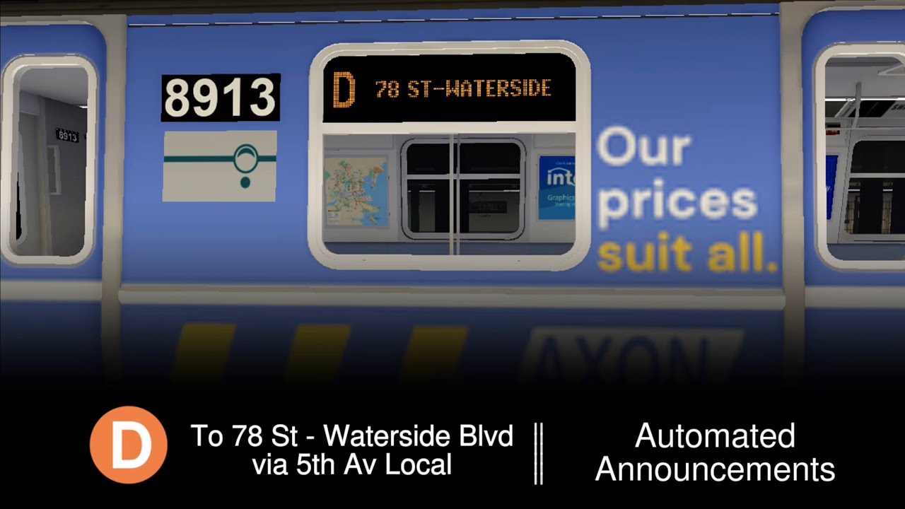 PTA Subway | D Train to 78 St Announcements - From Intervale Sq - YouTube