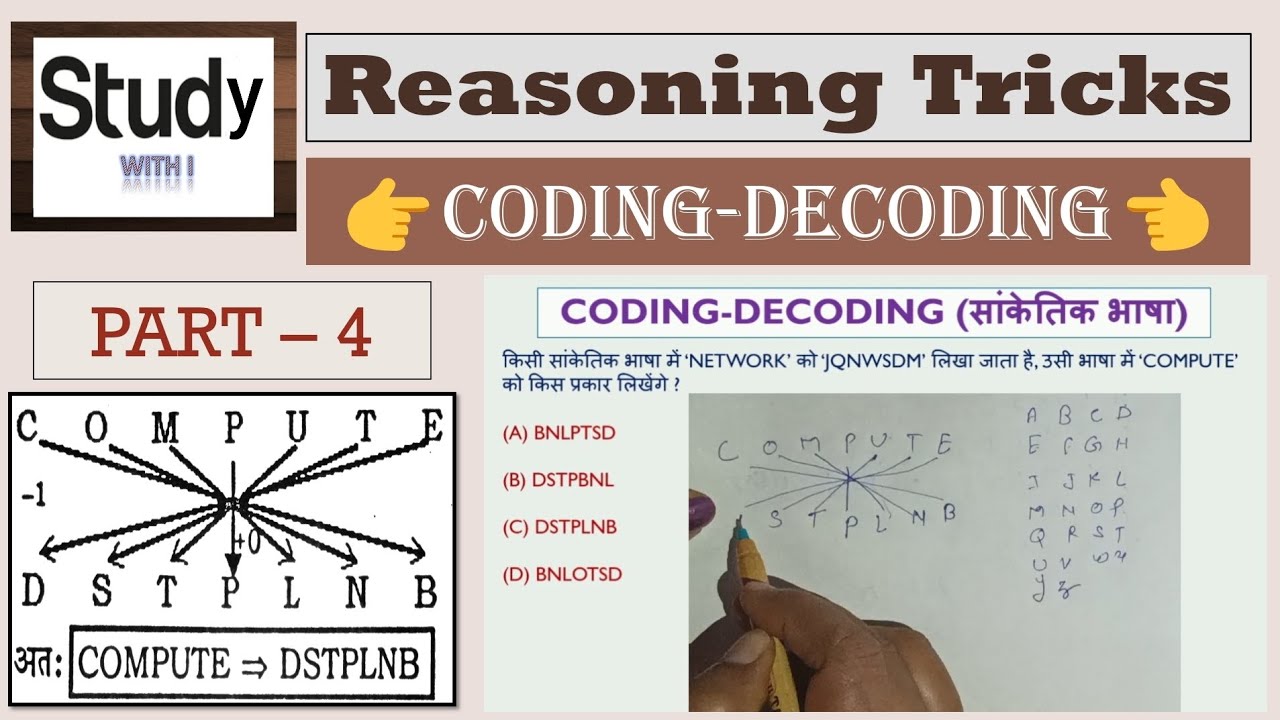 Coding-Decoding Reasoning tricks|Reasoning tricks|SSC,RRB by#studywithi287#codingdecoding# ...