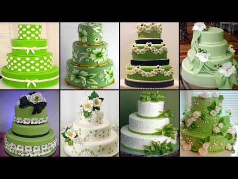 Light Green Colour Cake Design || Green Colour Cake || Cake Decorating ...