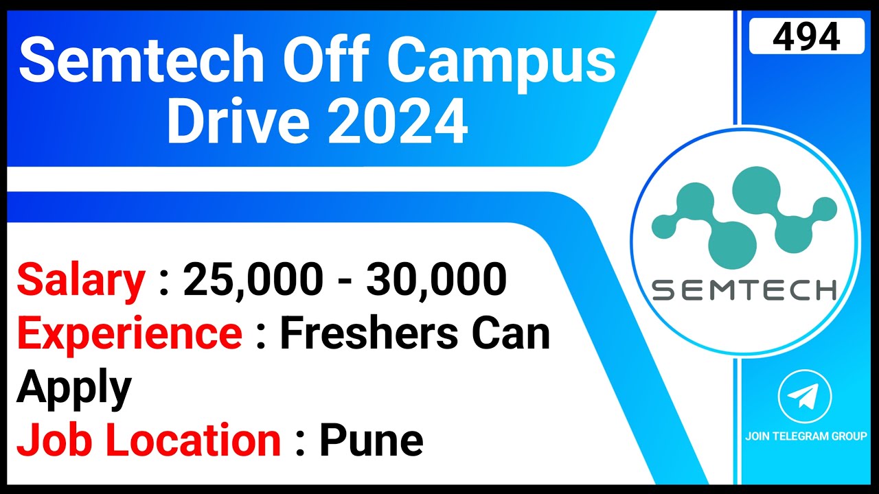 Semtech Off Campus Drive 2024 | Full Time Jobs | Fresher Eligible | Data Analytics Jobs - YouTube