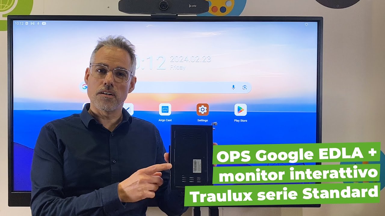 OPS Google EDLA + monitor interattivo Traulux serie Standard - YouTube