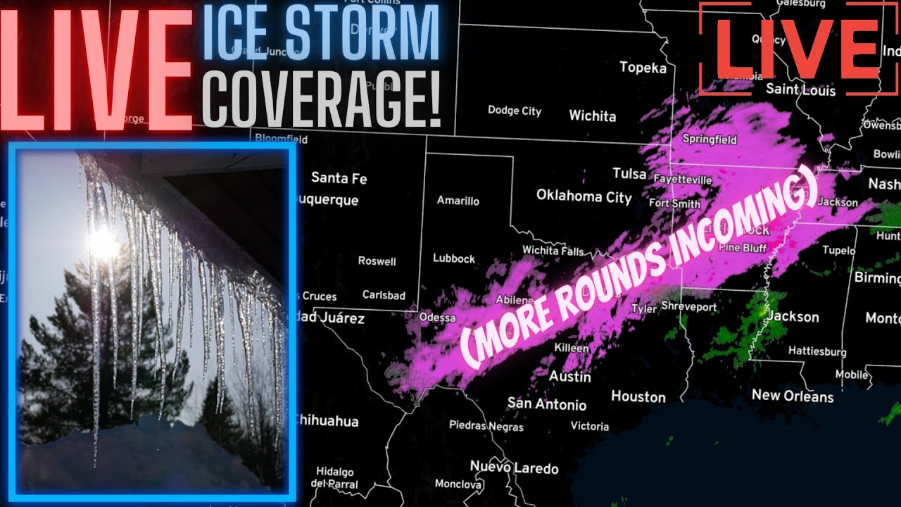 🔴LIVE Coverage- Huge Ice Storm Impacting MILLIONS Of People With Travel ...