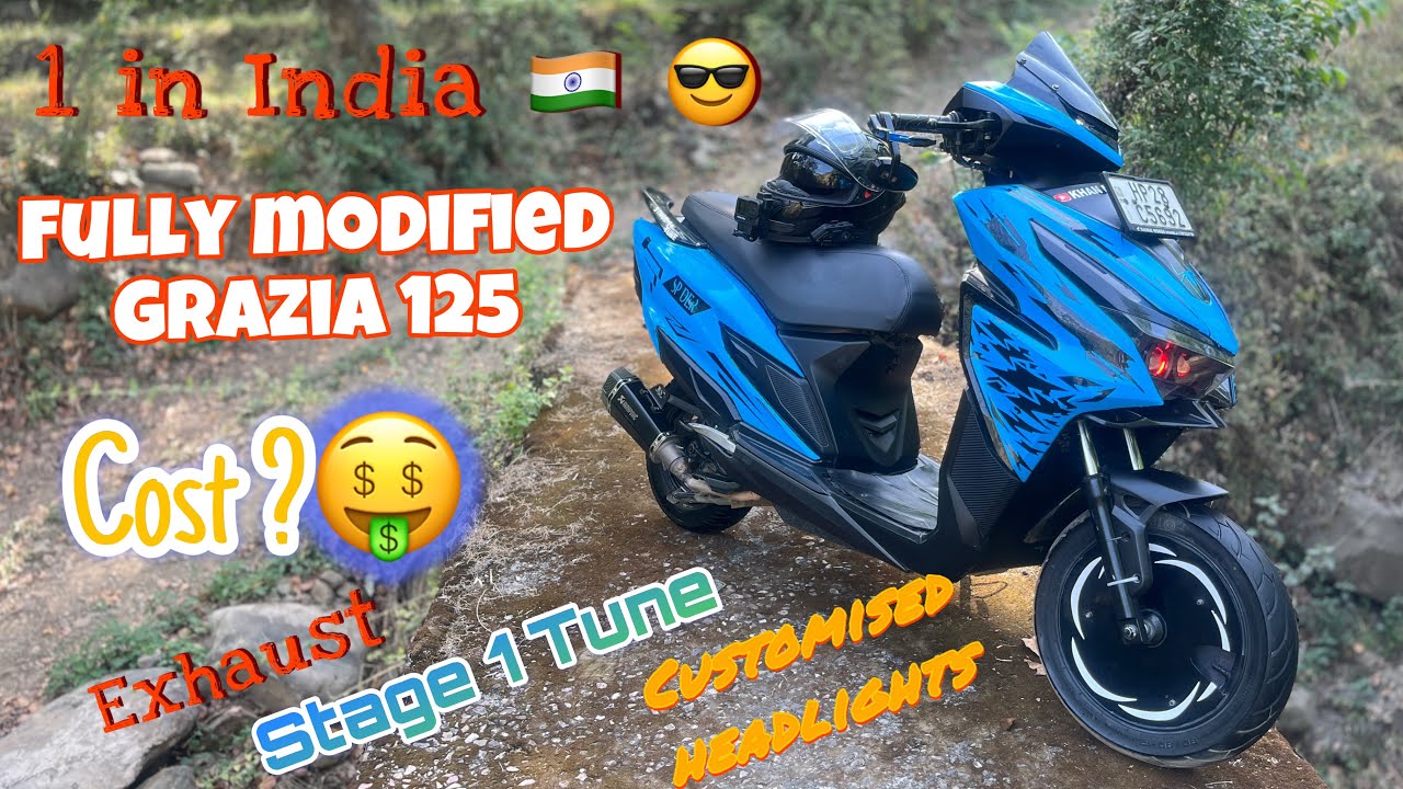 Fully modified honda grazia with cost 🤑 - YouTube