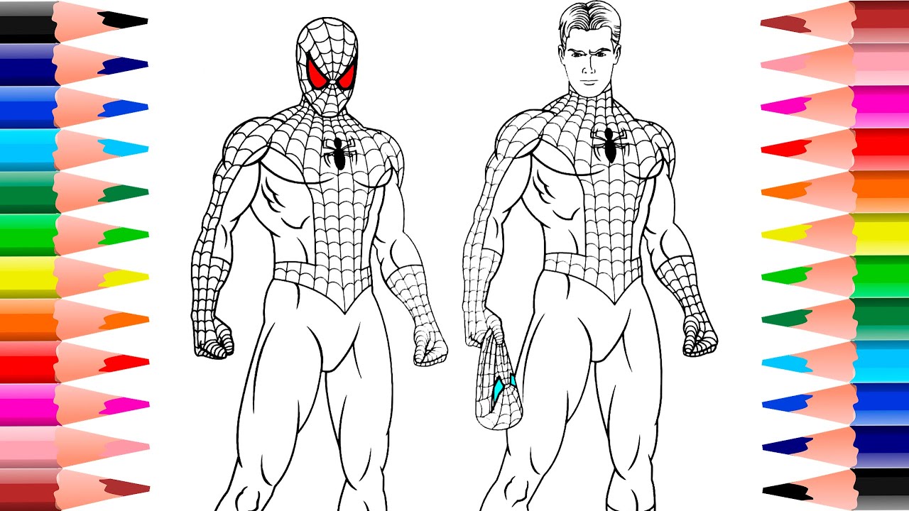 Peter Parker and Miles Morales - Spider-man 2 Coloring Pages - How to ...