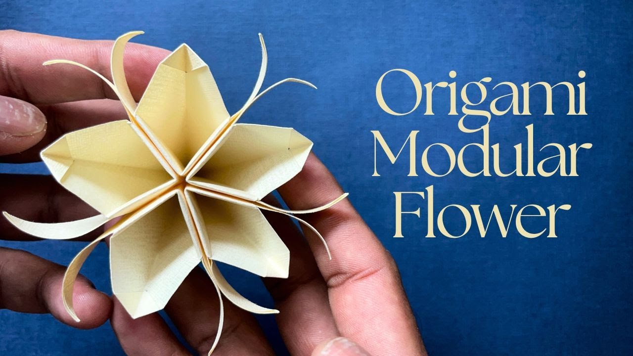 Easy Origami Modular Flower Step by Step Tutorial | White Paper Flower ...