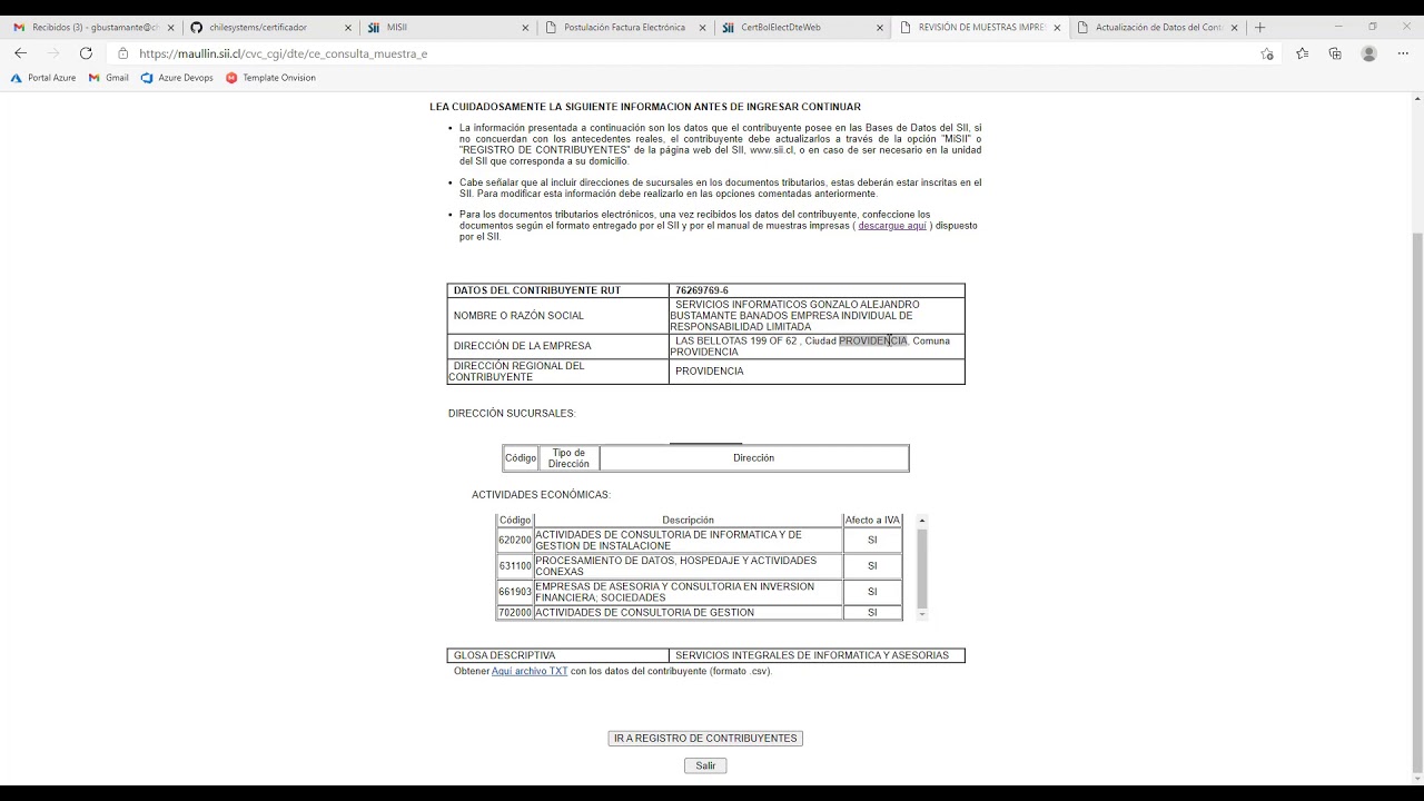 Certificador de Boletas Electronicas - SII Chile - 2021 - YouTube