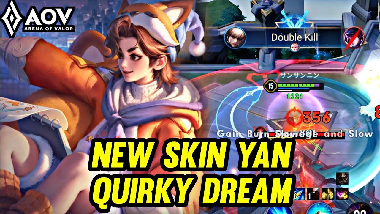 AOV : NEW SKIN YAN QUIRKY DREAM GAMEPLAY - ARENA OF VALOR LIÊNQUÂNMOBILE ROV - YouTube