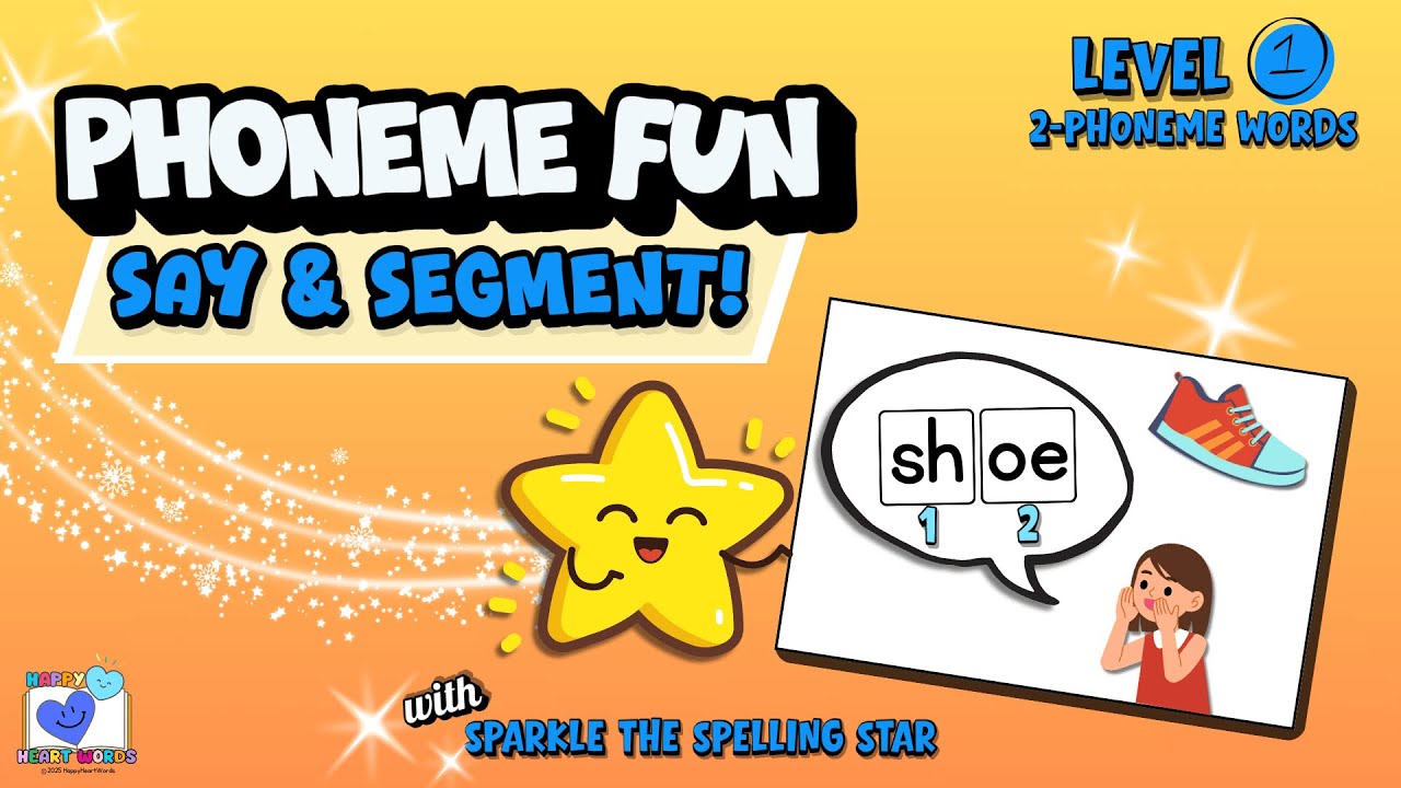 Level 1 Say & Segment Game with Sparkle the Spelling Star | 2-Phoneme ...