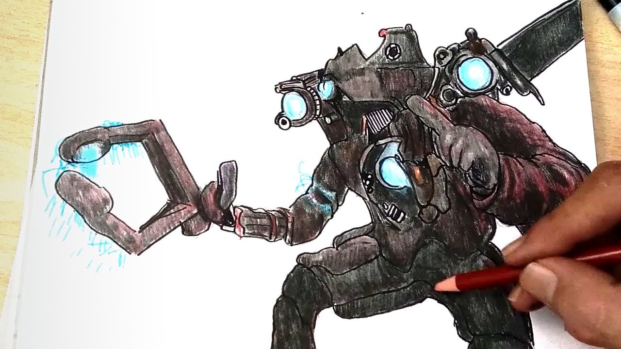 How to draw Cameraman Titan upgrade in Skibidi Toilet 73 part 2 - YouTube