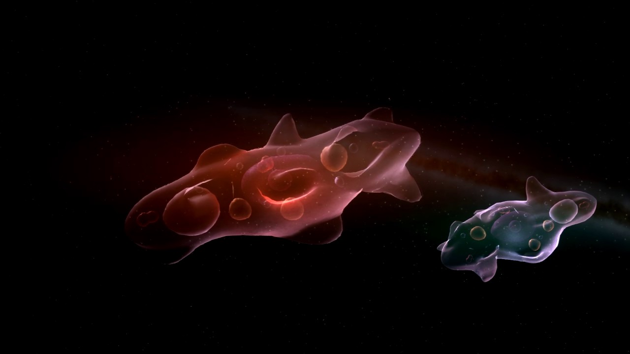 Space Amoeba Test Scene - YouTube