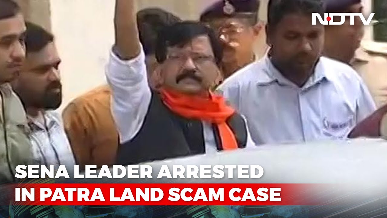 Sanjay Raut's Midnight Arrest, Sena Protests, Huge Security Outside ...