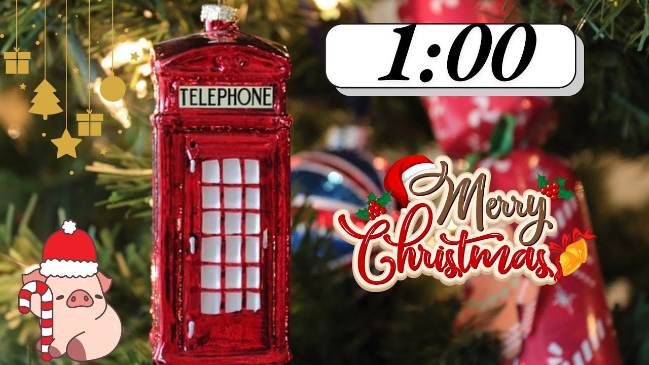 1-Minute Christmas Countdown | Cozy Fireplace Vibes - YouTube