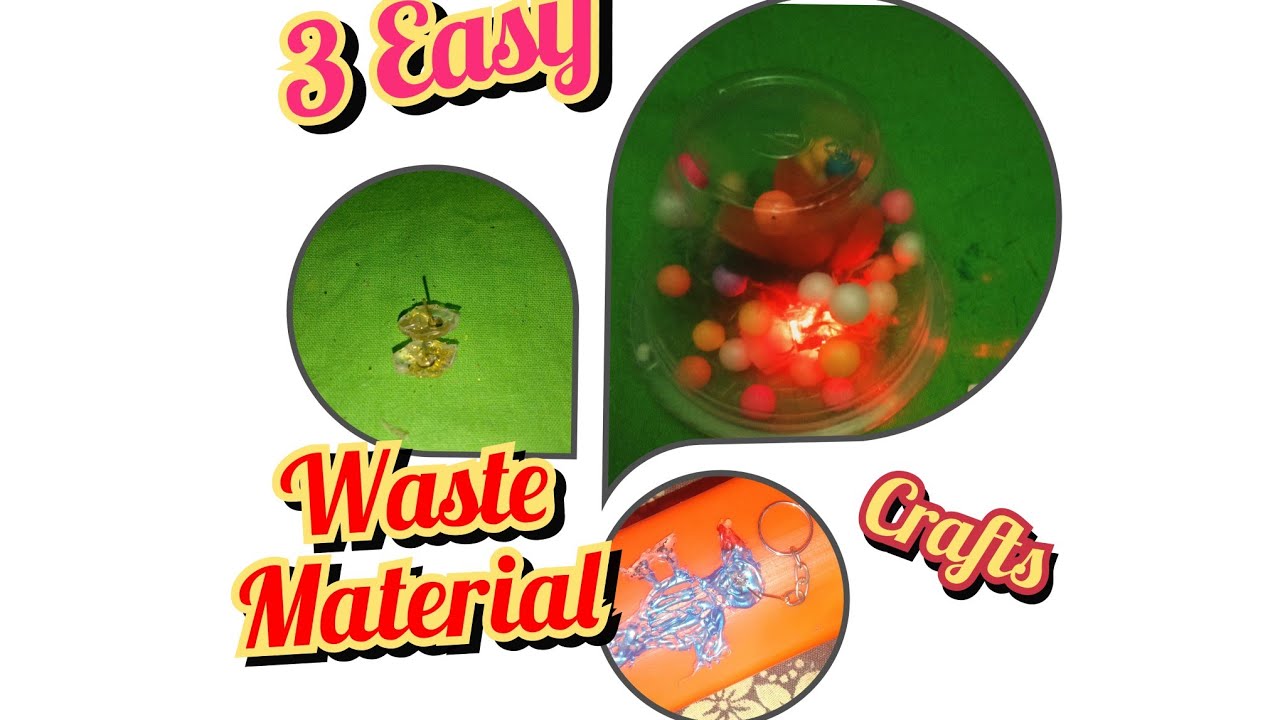 3 Easy waste material crafts - YouTube