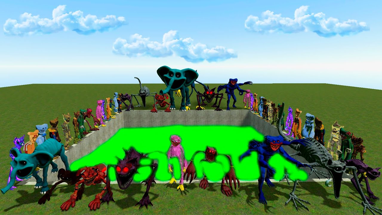 BIG TOXIC HOLE ALL ZOONOMALY MONSTERS FAMILY SPARTAN KICKING in Garry's ...