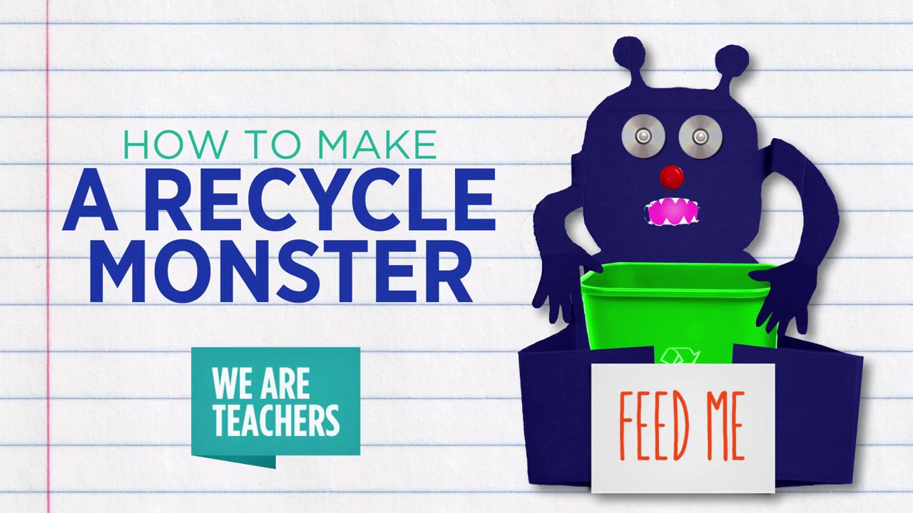 DIY Recycling Station Monster - YouTube