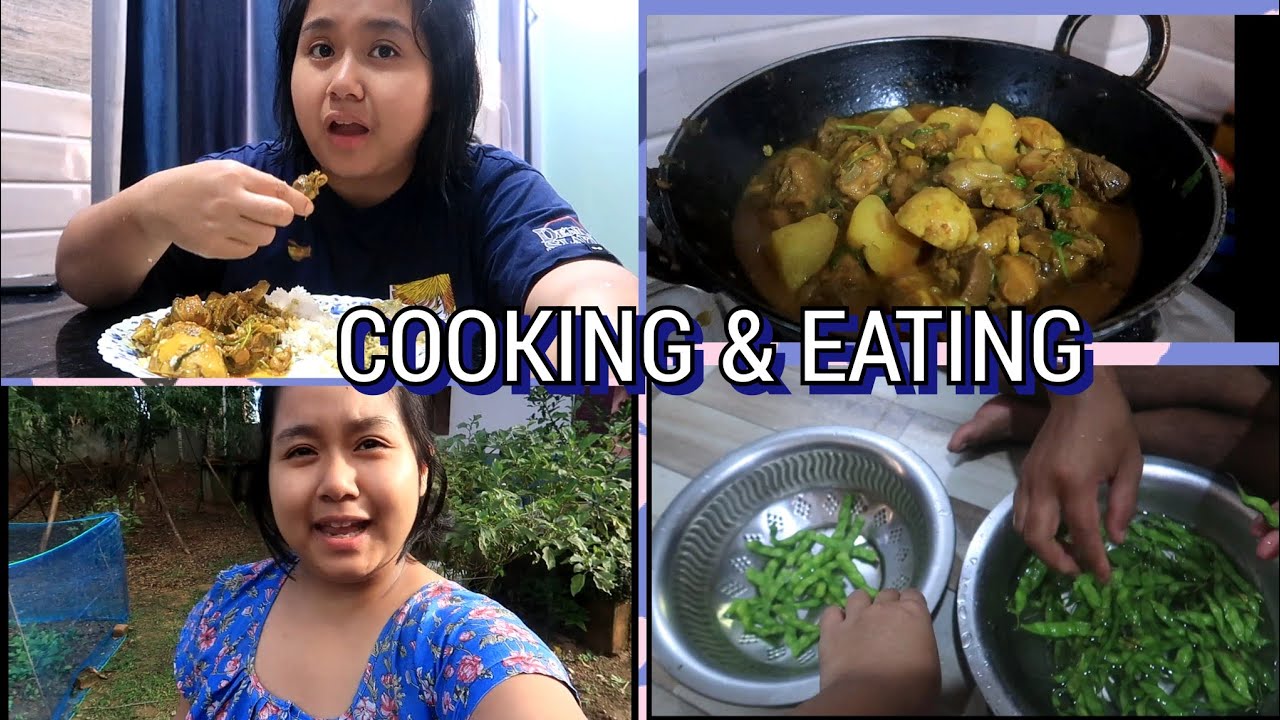 VLOG : COOKING &MUKBANG | CHICKEN & Kutal ALLO, KOKLENG ALO GODOK😃 ...