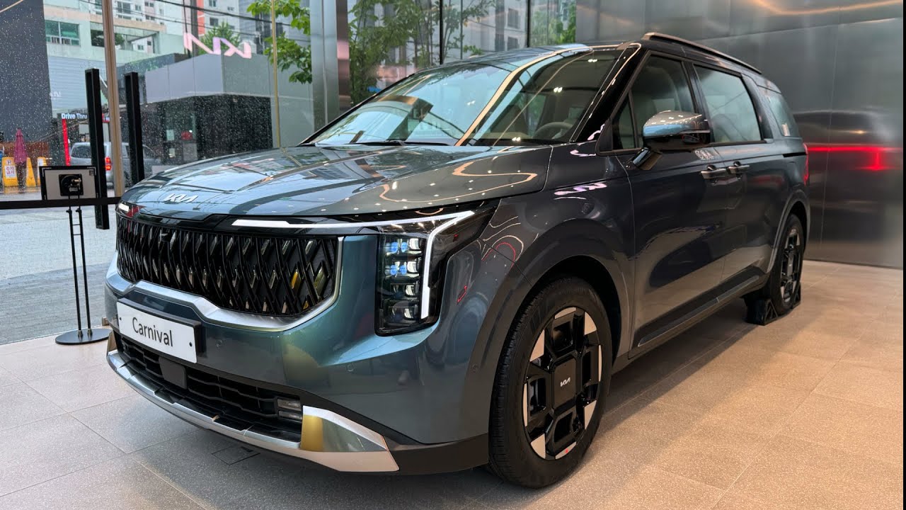 [4K] 2025 KIA Carnival 9 Seats "Astra Blue / Cotton Beige" Walkaround ...