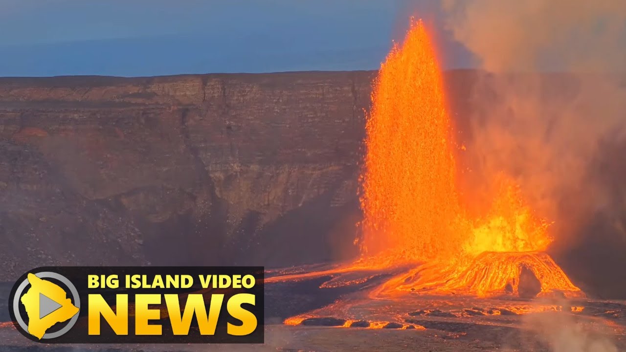 High Lava Fountains Return To Kīlauea Volcano, Alert Message Issued ...