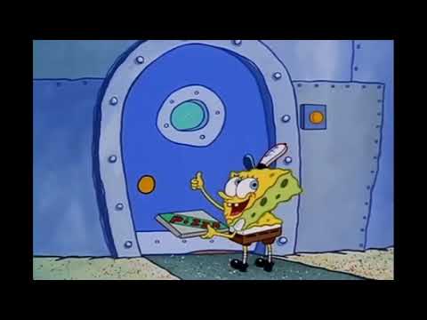 Spongebob cilps: pizza delivery (in korean)