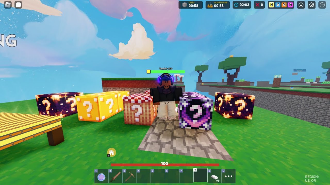 Playing the LUCKY BLOCK UPDATE!! (Roblox Bedwars) - YouTube