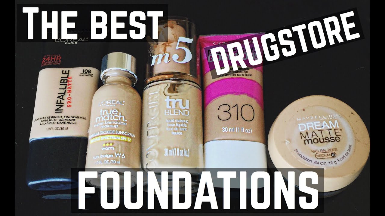 THE BEST DRUGSTORE FOUNDATIONS with DEMO FOR EACH - YouTube