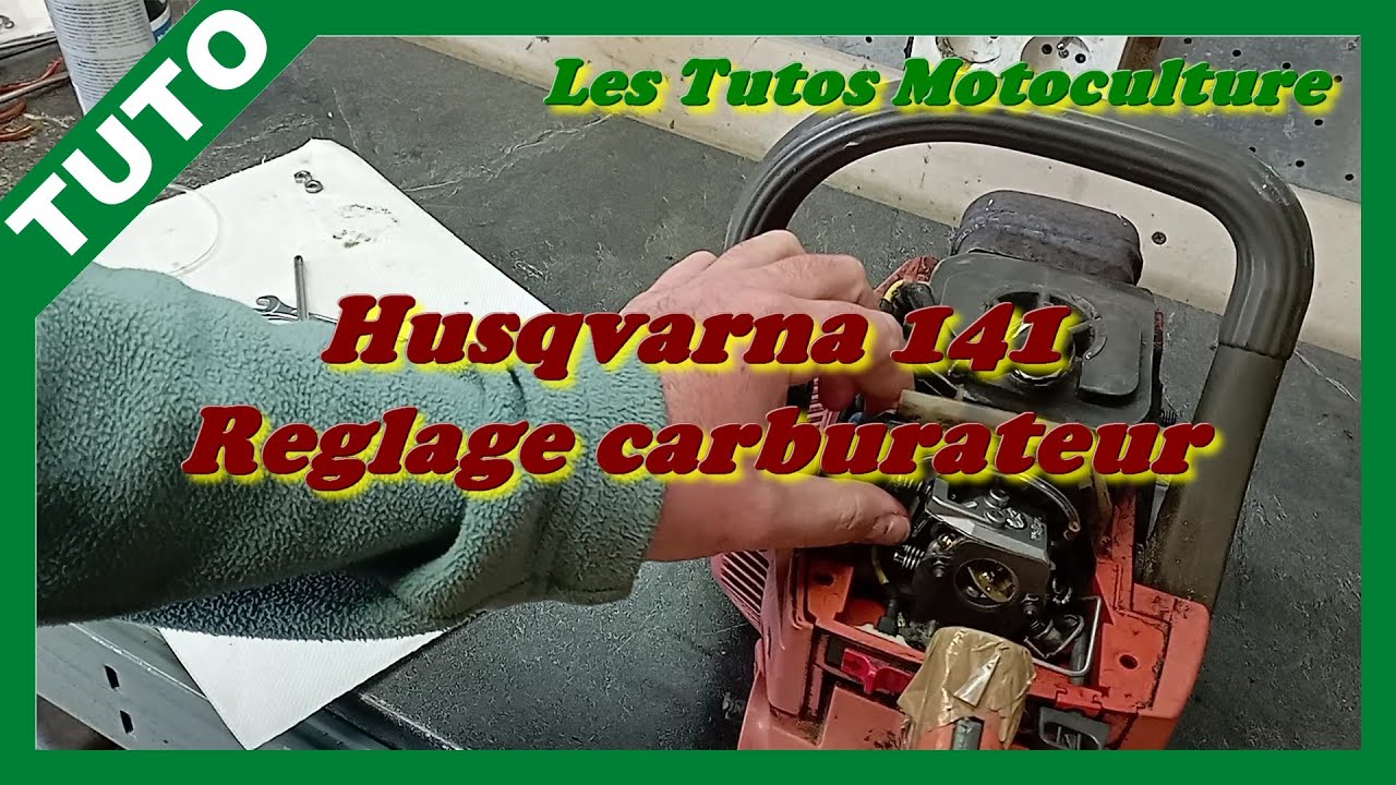 Tronconneuse Husqvarna 141 remise en état 3/3 , Remontage + reglage ...