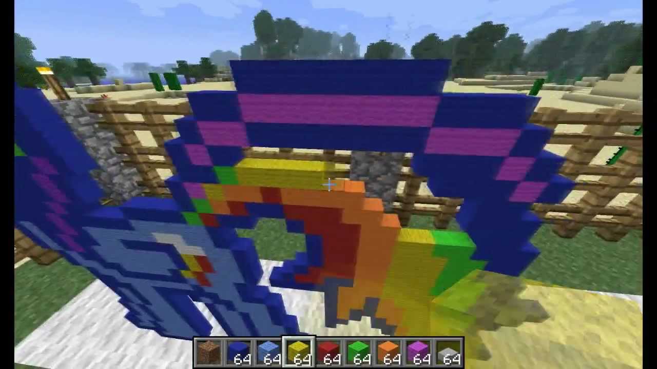Let's Play Minecraft: Ep 13b - Little Blocks Mod + MLP Pixel Art = Pony ...