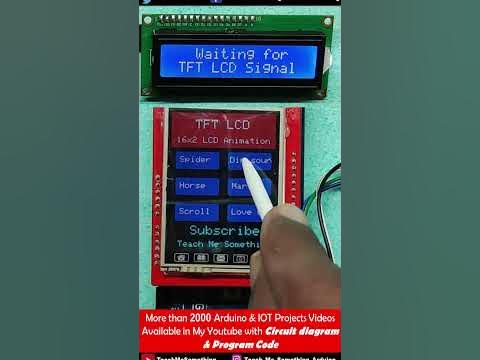 TFT LCD with 16x02 LCD Animation | ILI9341 2.4 inch TFT LCD Sheild Arduino Mega | Teach me ...