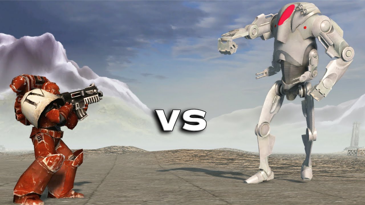 Space Marine vs B3 Ultra Battle Droid - WARHAMMER 40K vs STAR WARS ...