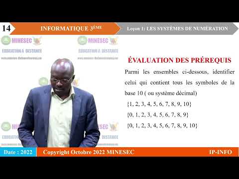 IP-INFO INFORMATIQUE 3ème LEÇON 1 SYSTÈMES DE NUMÉRATION 1