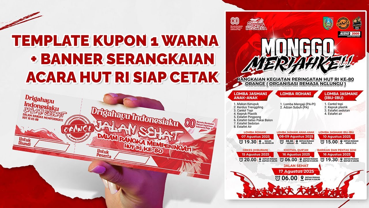 TEMPLATE KUPON & BANNER HUT RI | FORMAT CDR, PSD - YouTube
