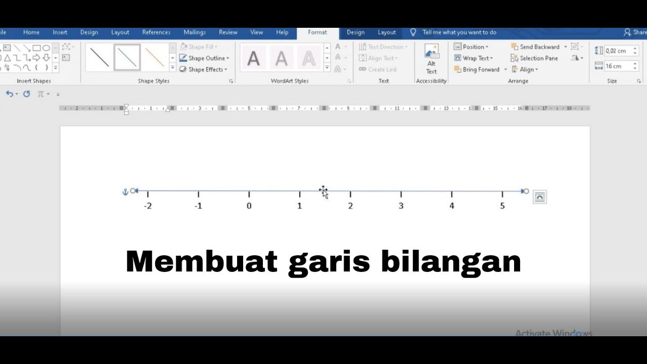 TUTORIAL MEMBUAT GARIS BILANGAN DI Ms.WORD - YouTube