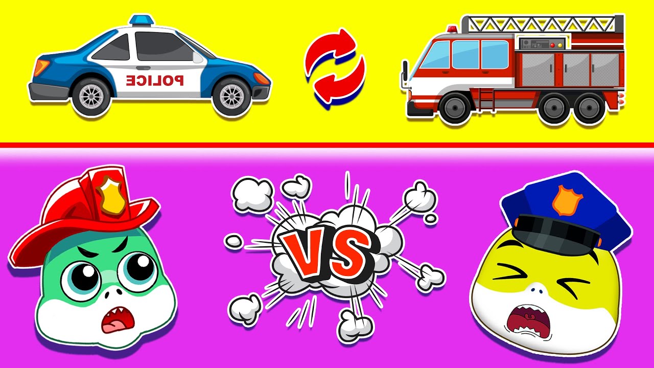 Police Officer vs. Firefighter | The Best Heroes Baby Shark Nursery ...